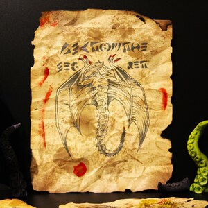 Necronomicon Print, Evil Dead Parchment, Scroll Larp, Cthulhu Sheets ...