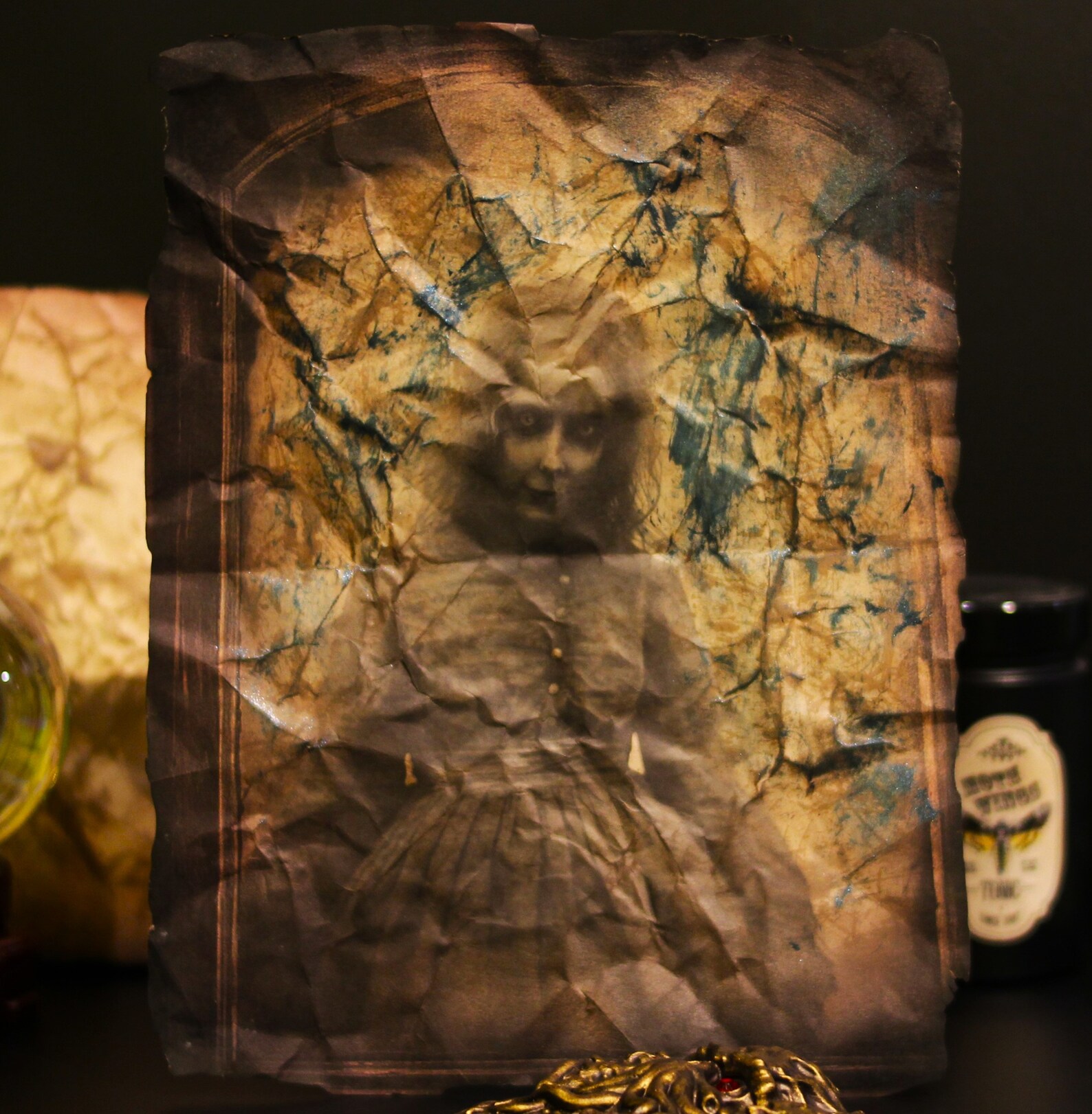Ghosts Book Pages: Handcrafted Spirits Scrolls, Paranormal Decor, Dark ...