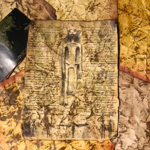 Alien Scroll, UFO Blueprints, Alien Autopsy, Area 51, Glows in the Dark ...