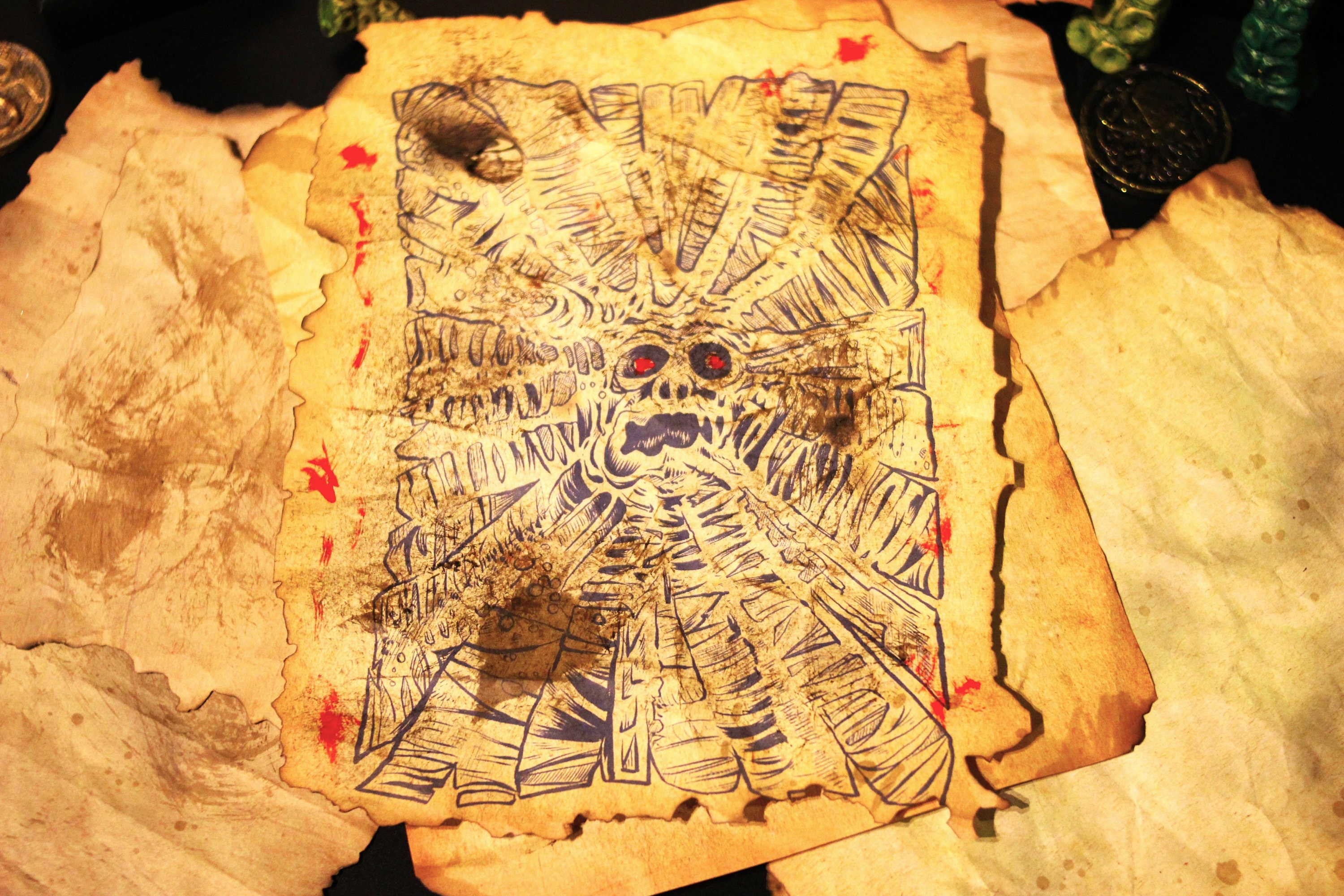 Necronomicon Print, Evil Dead Parchment, Scroll Larp, Cthulhu Sheets ...