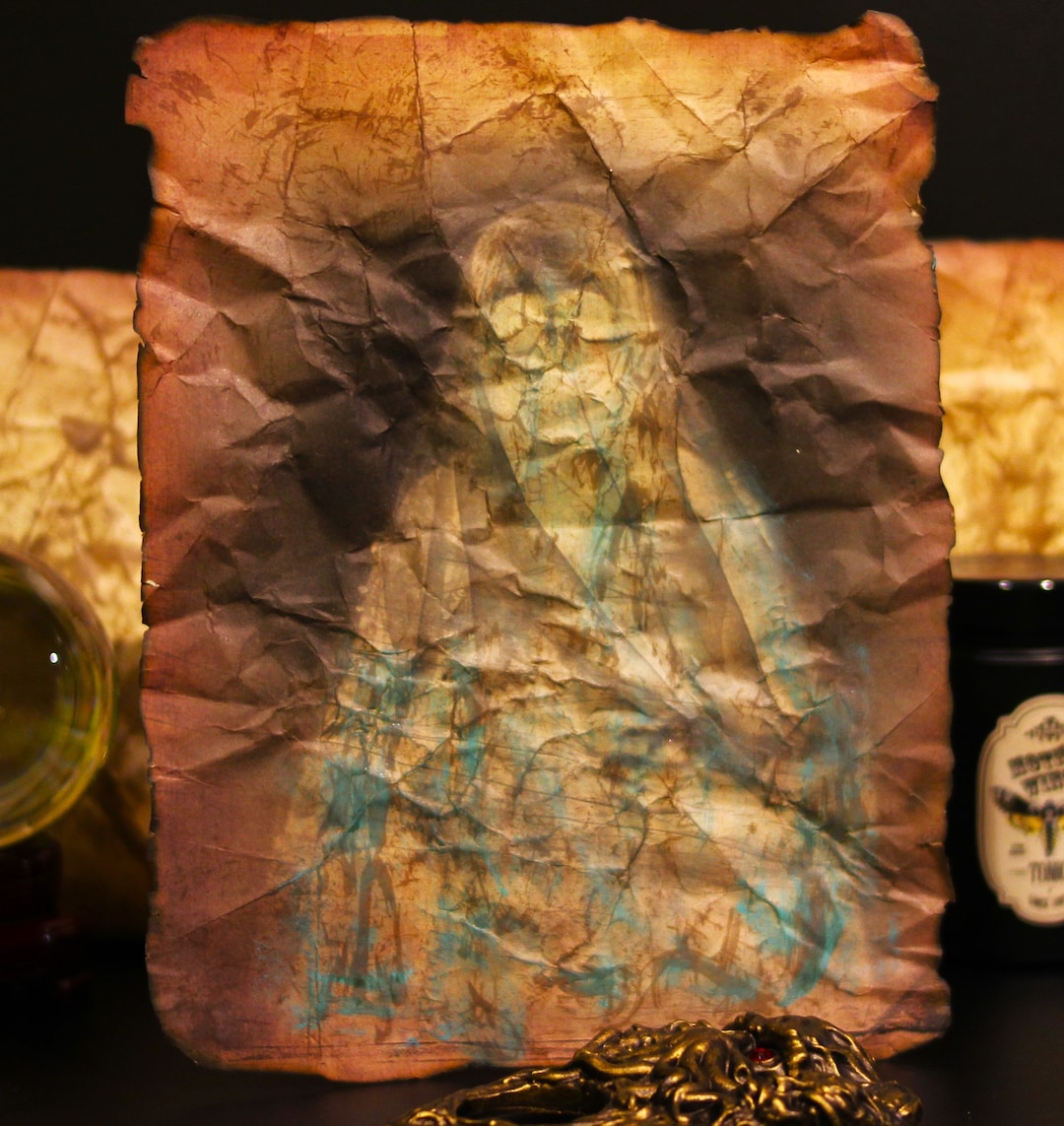 Ghosts Book Pages: Handcrafted Spirits Scrolls, Paranormal Decor, Dark ...