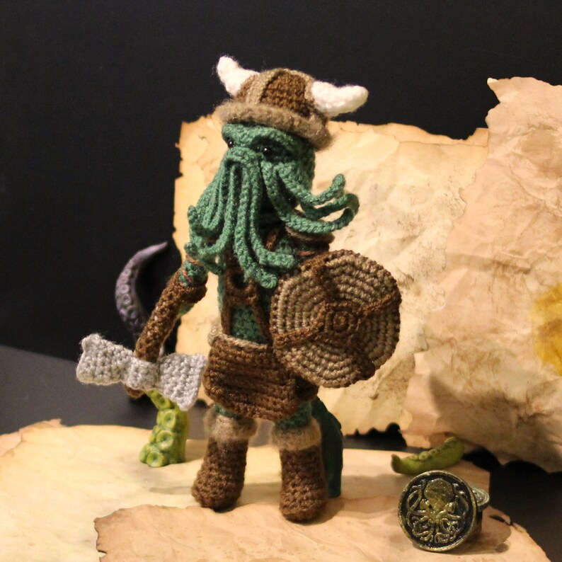 Viking Amigurumi Doll Cthulhu Norse Mythology Warrior - Etsy