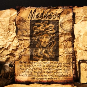 Mythical Creatures Scrolls, Bestiary Fantasy LARP Props ,medusa ...
