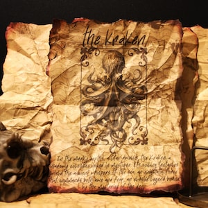 Mythical Creatures Scrolls, Bestiary Fantasy LARP Props ,medusa ...