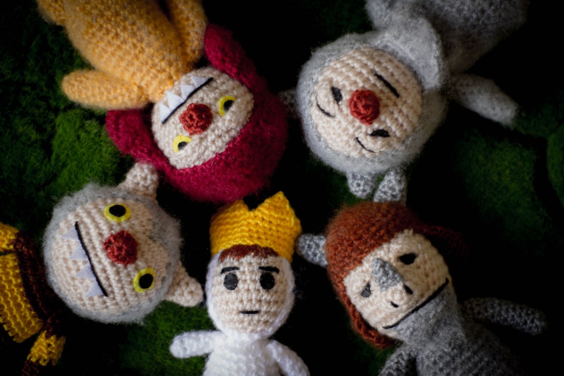 Donde viven los monstruos / Cinco muñecos / Carol / Kw / Ira | Etsy