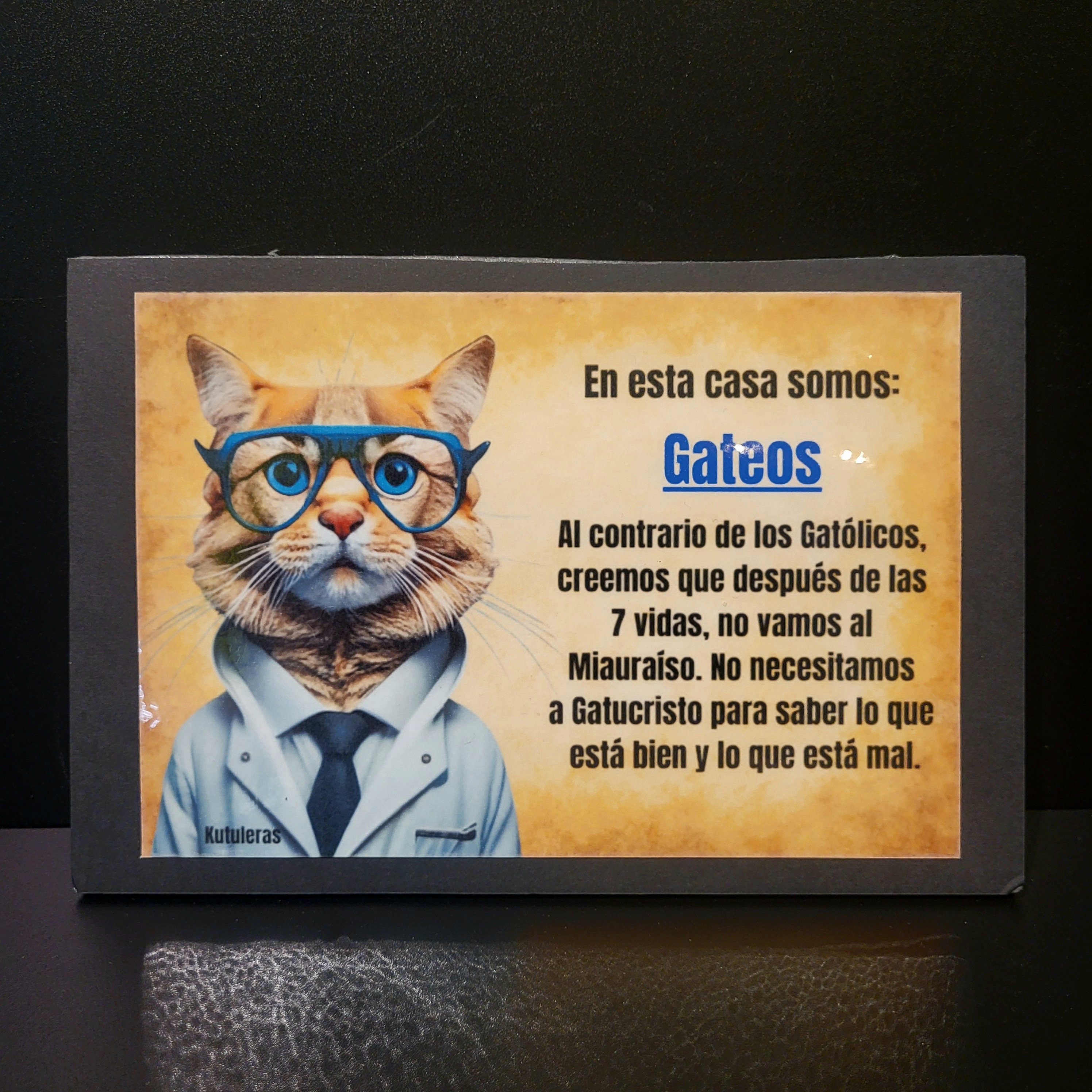 Atheist Sign, Gift for Cat Lovers, Gift for Atheist, Funny Cat Decor ...