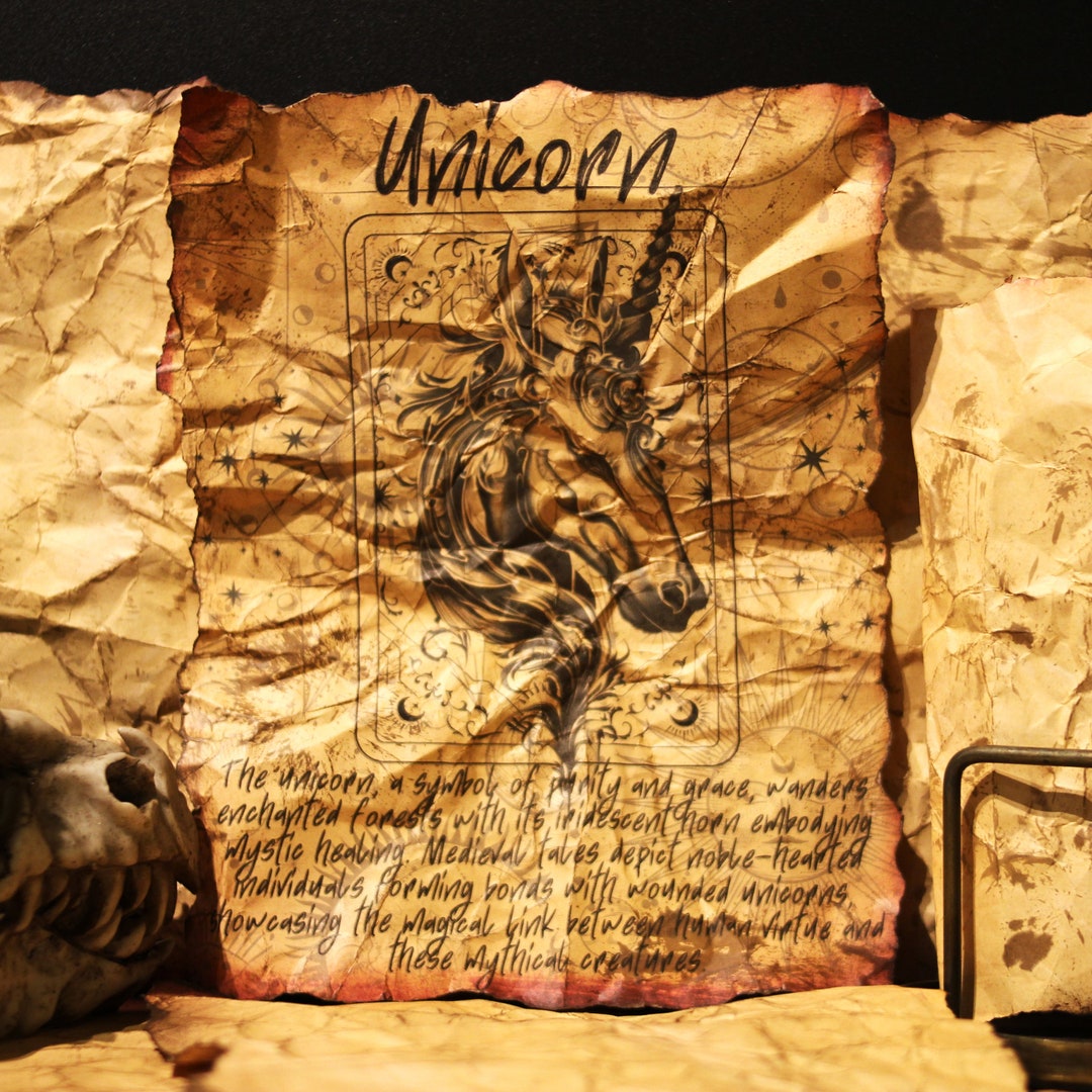 Mythical Creatures Scrolls, Bestiary Fantasy LARP Props ,medusa ...