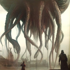 Dystopian Art, Lovecraftian Wall Art, Cosmic Horror, Surreal Nightmare ...
