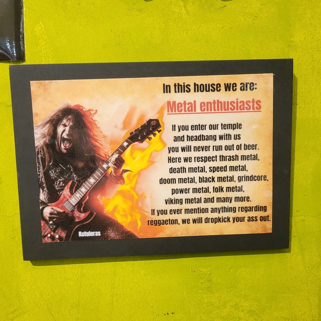 Metal Sign, Metalhead Decor, Heavy Metal Sign, Metalhead Gift, Heavy ...