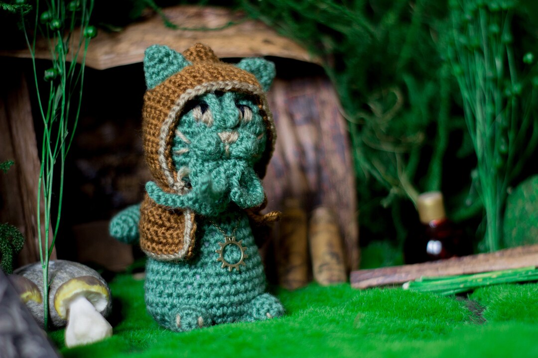 Lovecraft Inspired Cat, Cthulhu Ulthar Cat, Wool Tentacle Cat Doll ...