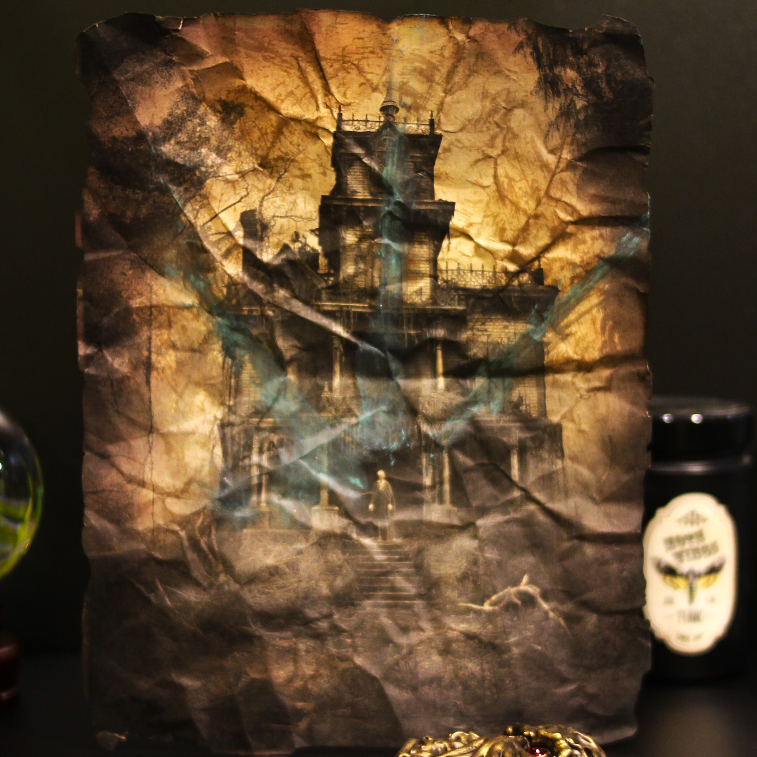 Ghosts Book Pages: Handcrafted Spirits Scrolls, Paranormal Decor, Dark ...