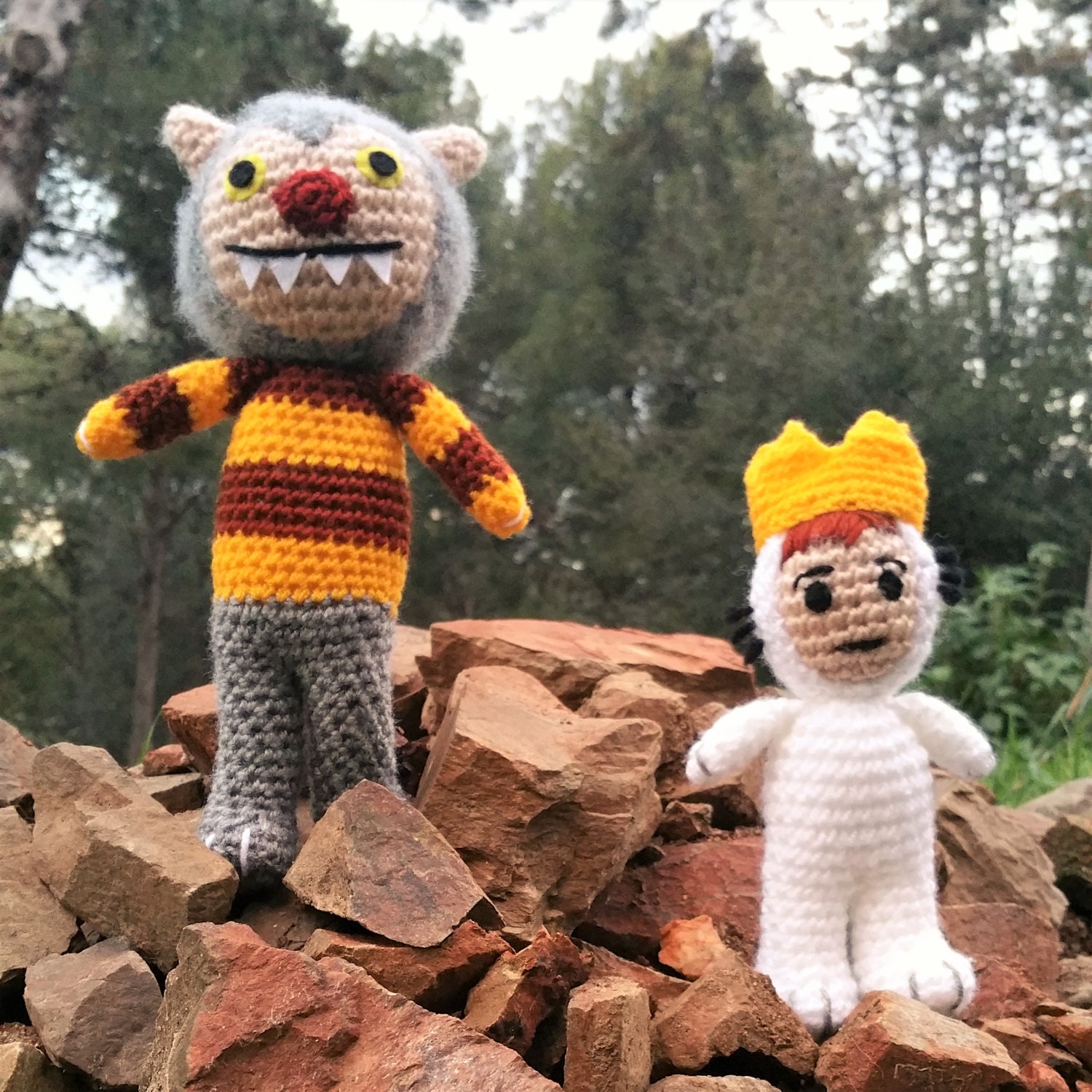 Carol y Max / Donde Viven los Monstruos / 2 muñecos / Maurice sendak ...