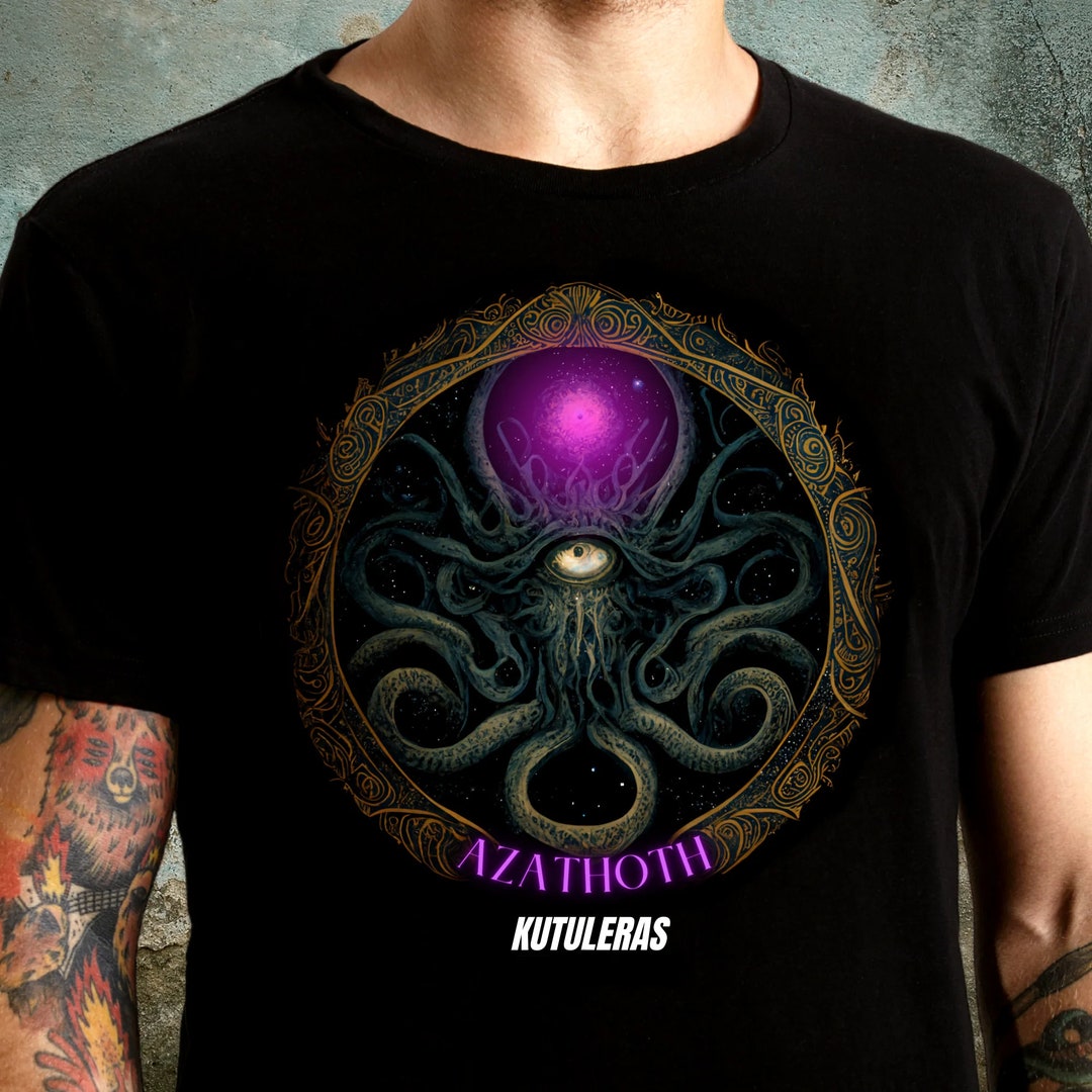 Azathoth T-shirt - Lovecraftian Horror Mythos Cult Cosmic Black Tee - Etsy