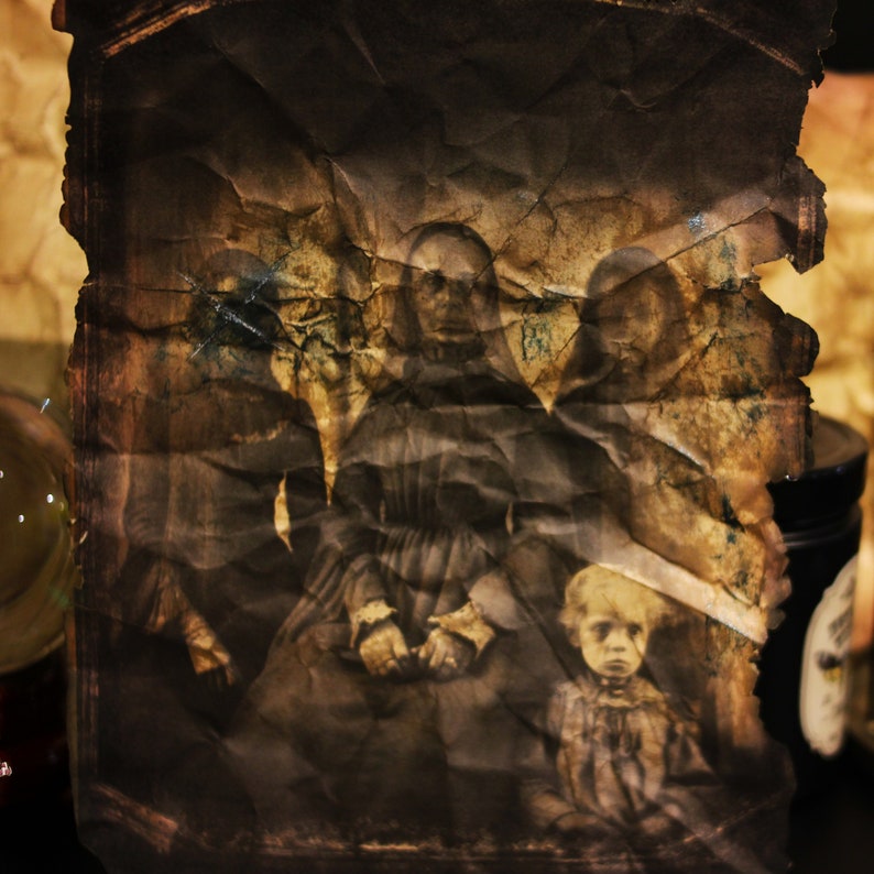 Ghosts Book Pages: Handcrafted Spirits Scrolls, Paranormal Decor, Dark ...
