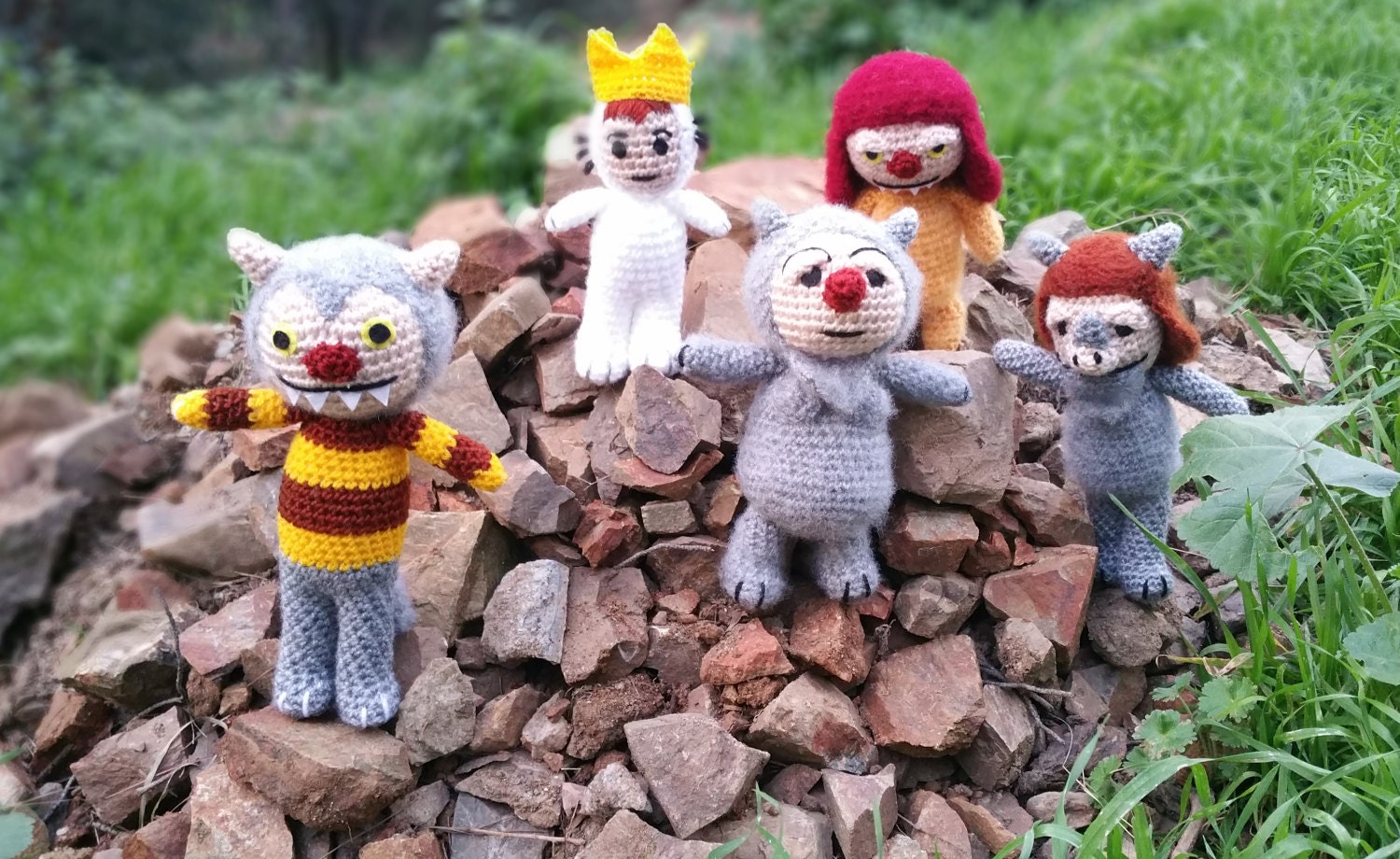 Donde viven los monstruos / Cinco muñecos / Carol / Kw / Ira | Etsy