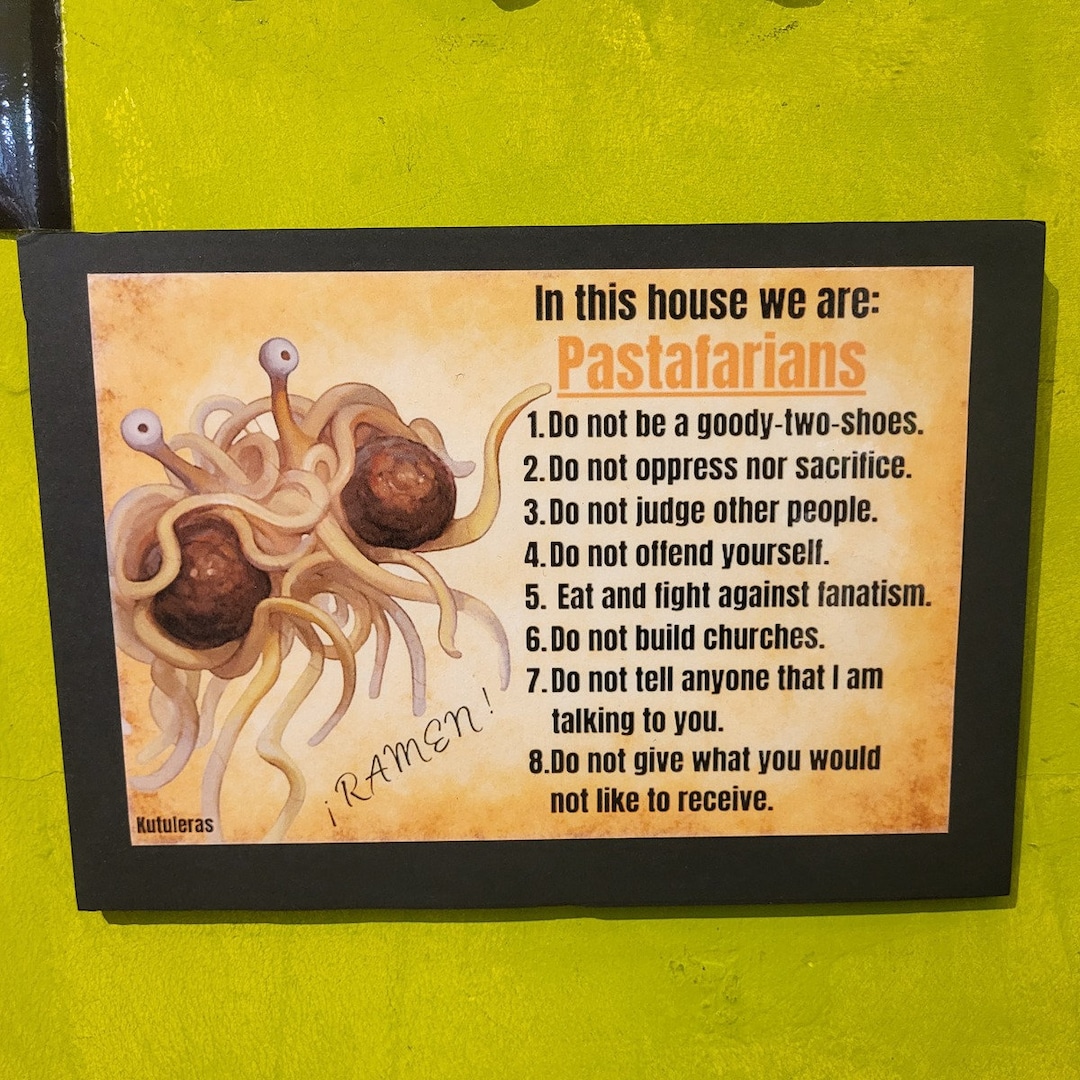 Pastafari, FSM, Flying Spaguetti Monster, Pastafarianism, FSM Sign ...