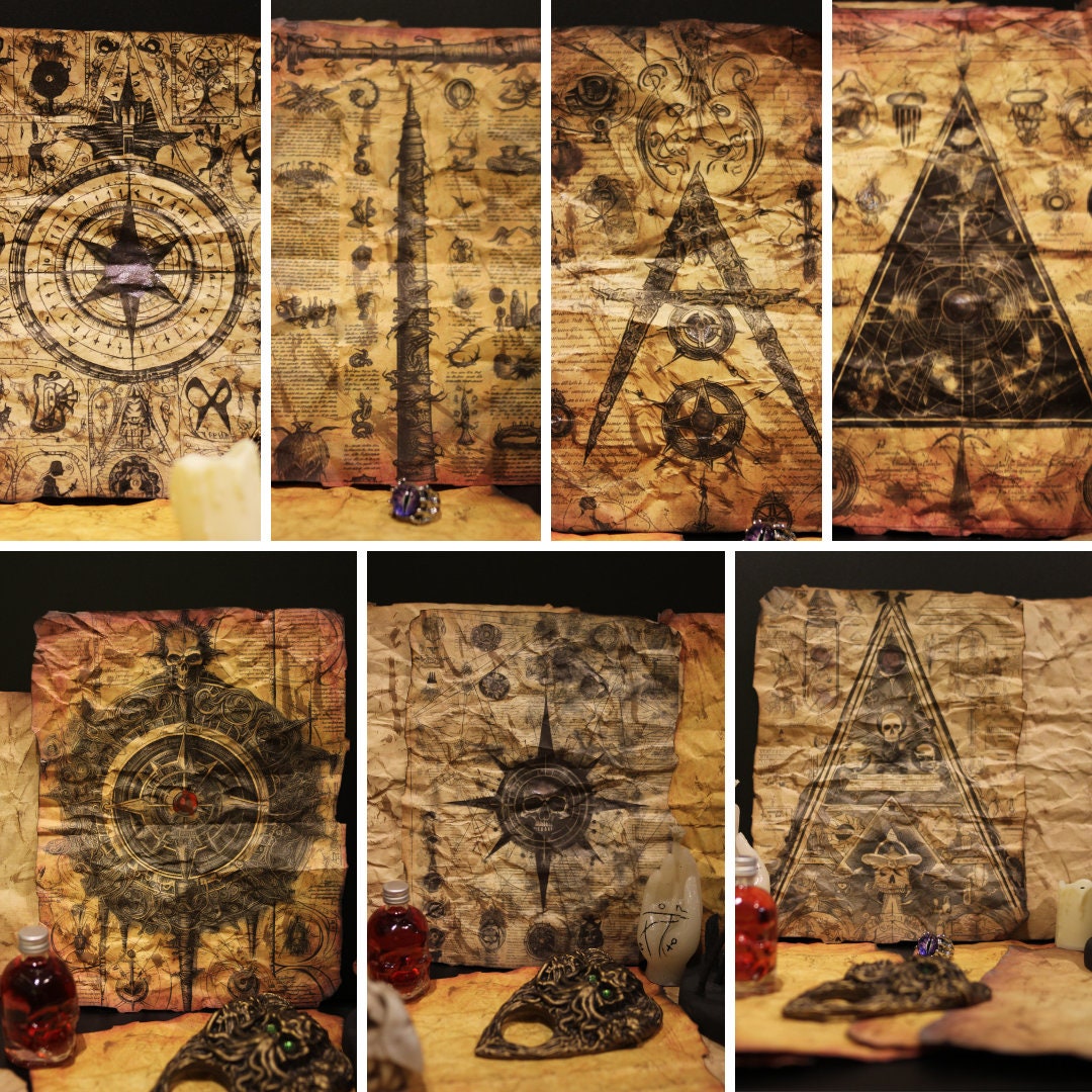 Magic Scrolls: Prints of Spells Handmade, Handcrafted, Props, LARP ...