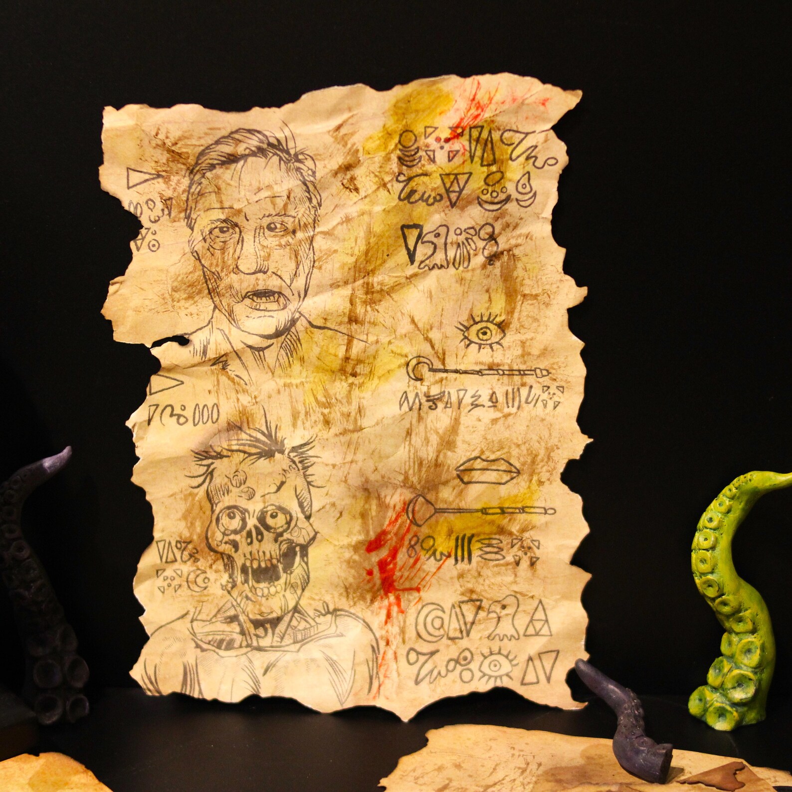 Necronomicon Print Evil Dead Parchment Scroll Larp Cthulhu Sheets ...