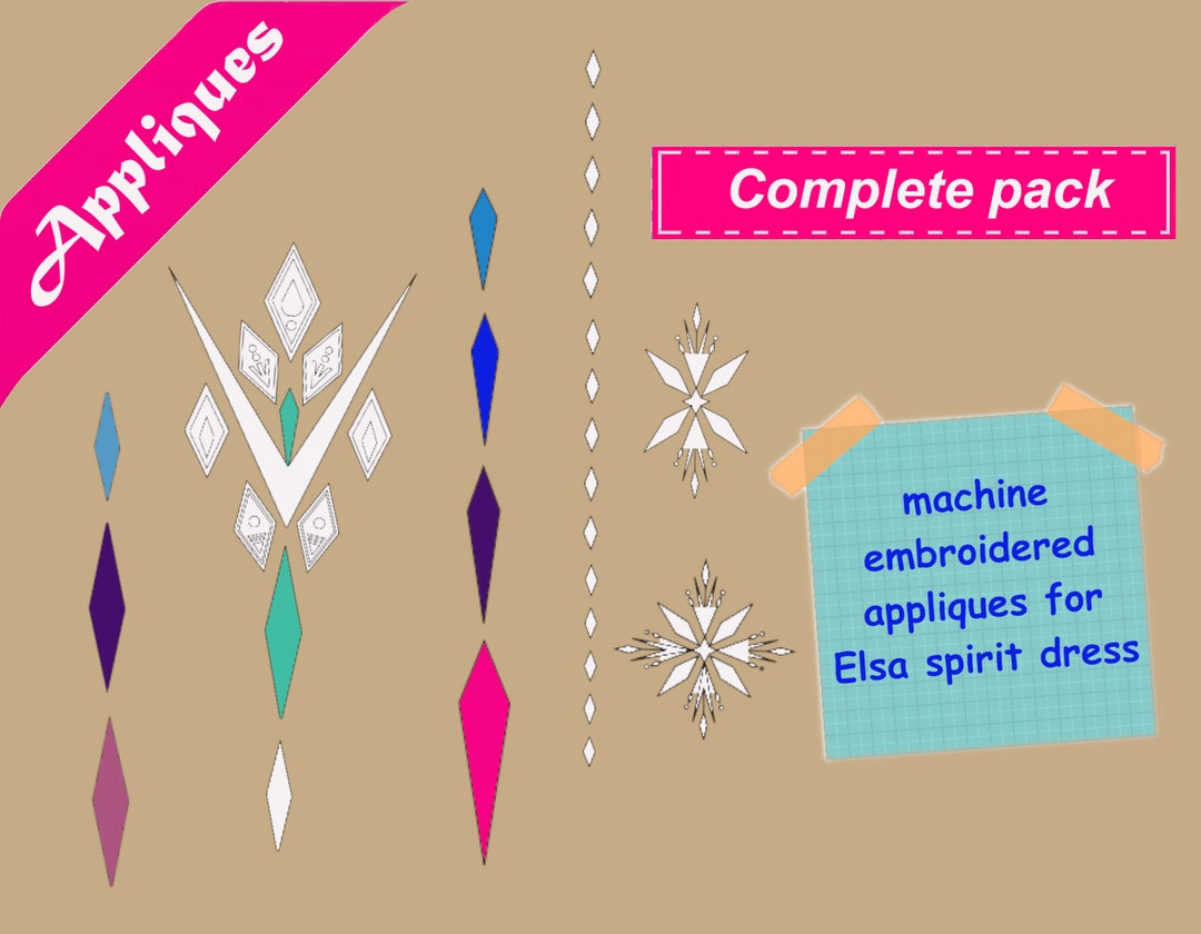 FULL PACK Elsa Spirit Dress Cosplay Appliques - Etsy