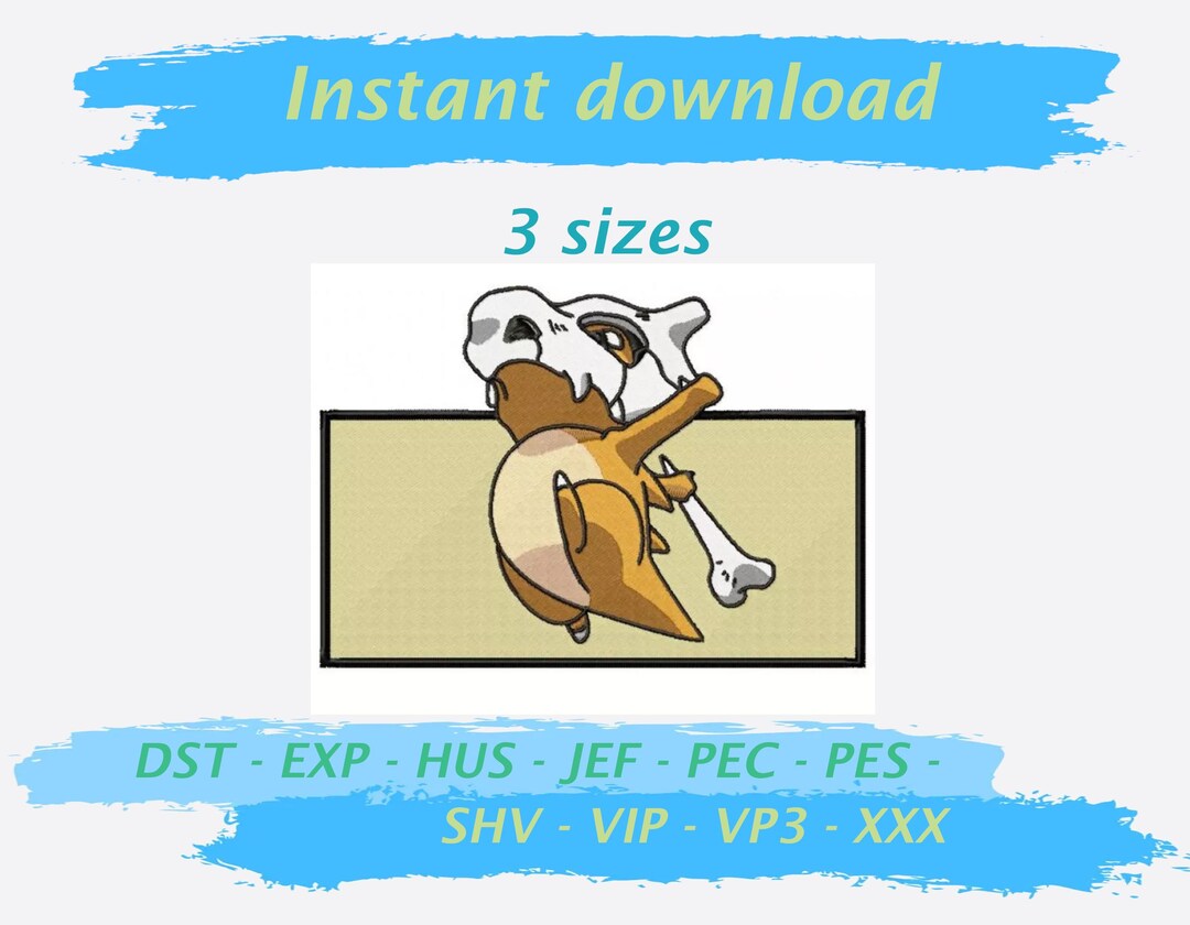 CUBONE Attack Embroidery Design - Etsy