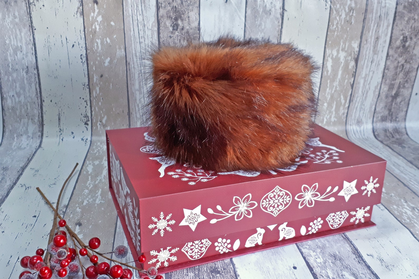 Faux Fur Cossack Hat Red Fox Handmade Faux Fur Cossack | Etsy