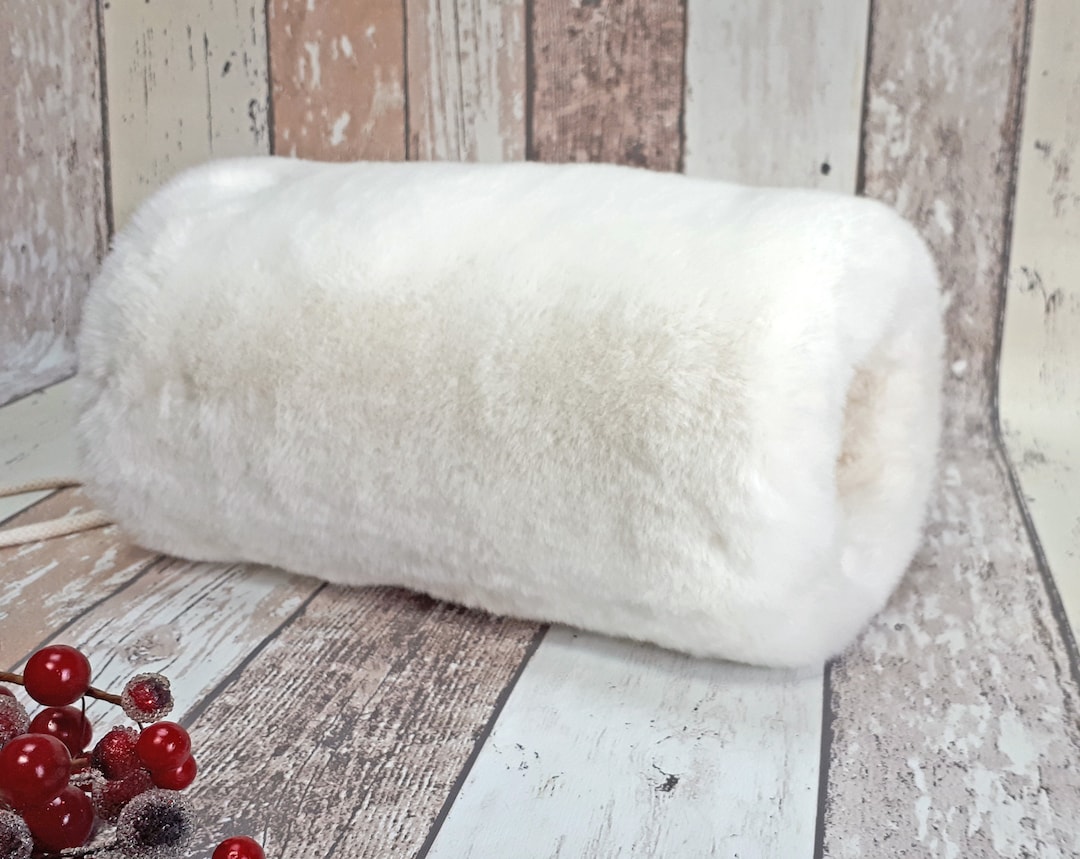 Super Thick White Faux Fur Hand Muff, Warm Faux Fur Hand Muff, Luxury ...