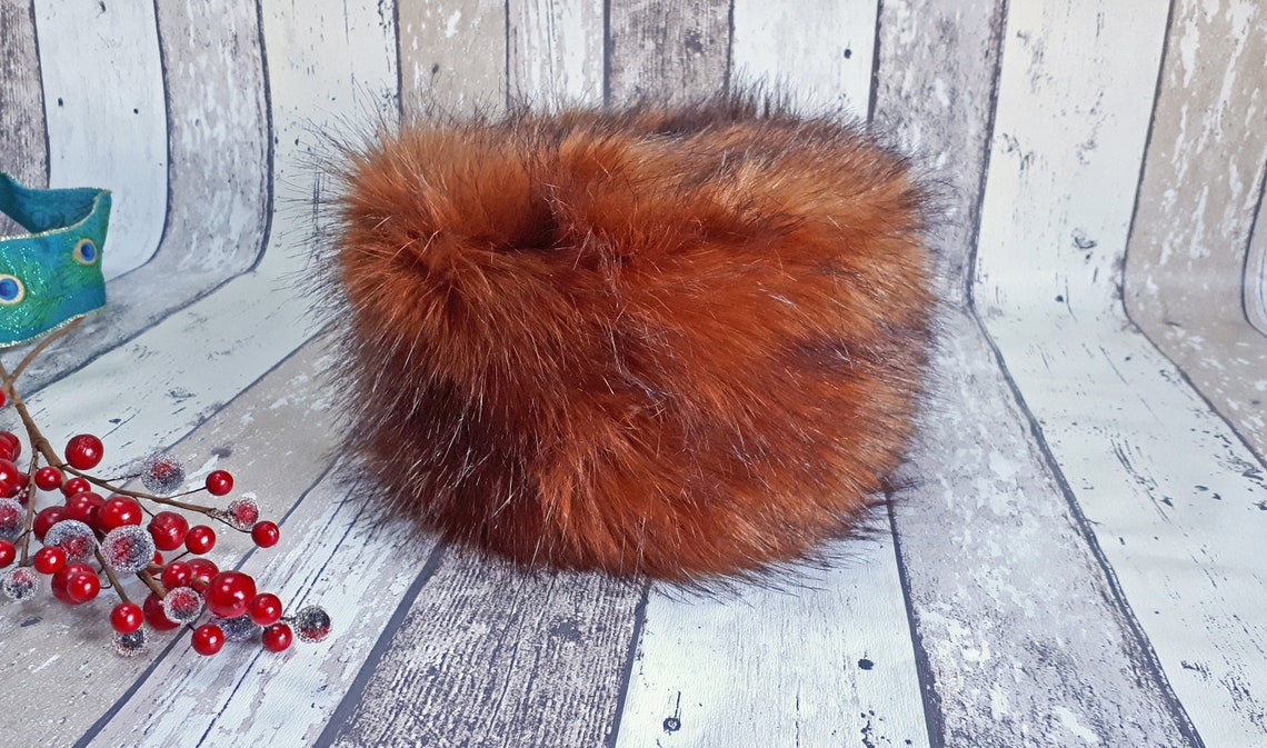 Faux Fur Cossack Hat Red Fox Handmade Faux Fur Cossack - Etsy