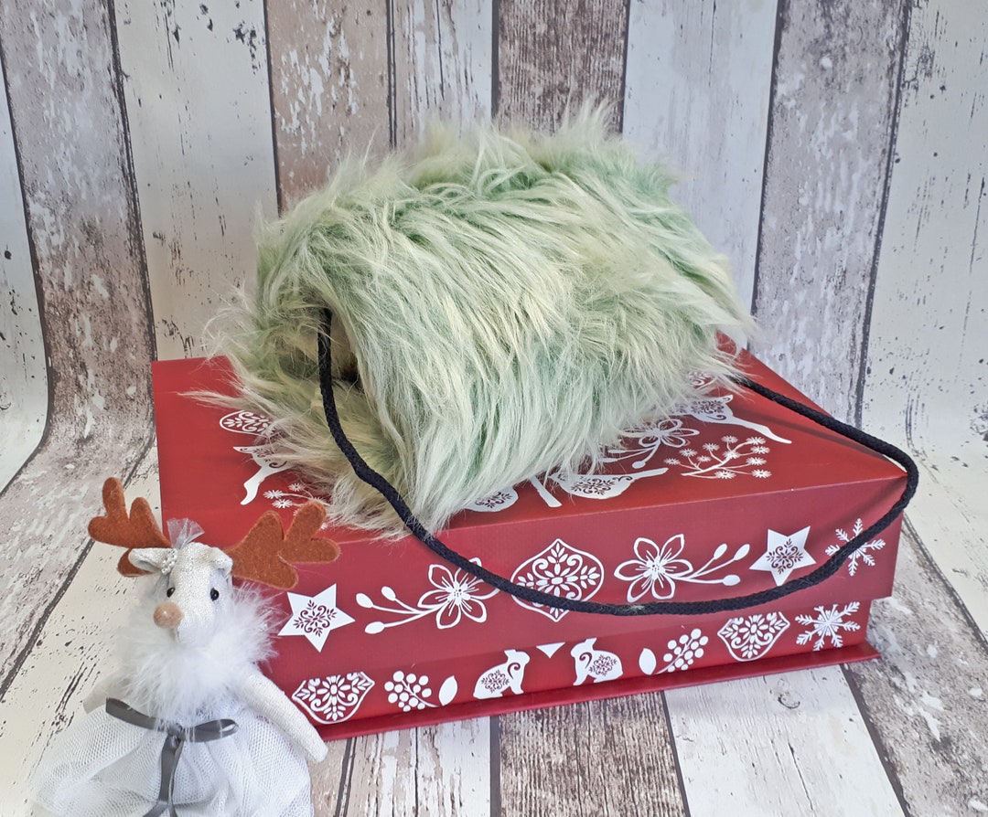 Handmade Light Green Faux Fur Hand Muff: Women's & Children's Winter ...