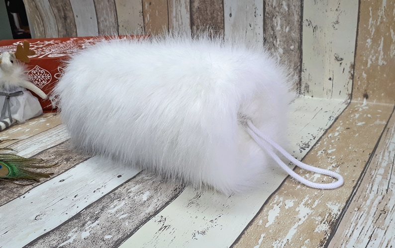 Handmade White Faux Fur Hand Muff Long Pile Lined Hand Muff - Etsy
