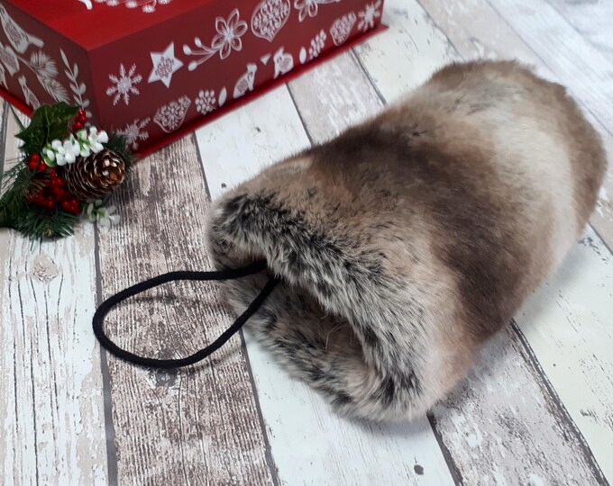 Super Soft Alaska Rabbitfaux Fur Hand Muff, Warm Faux Fur Hand Muff ...