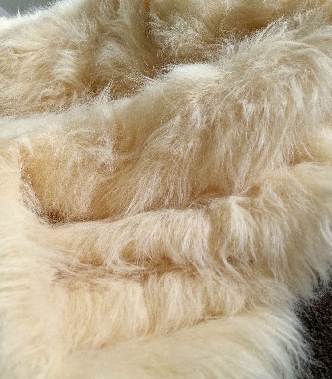 Super Fluffy Soft Cream Faux Fur Fabric, Long Pile - Etsy