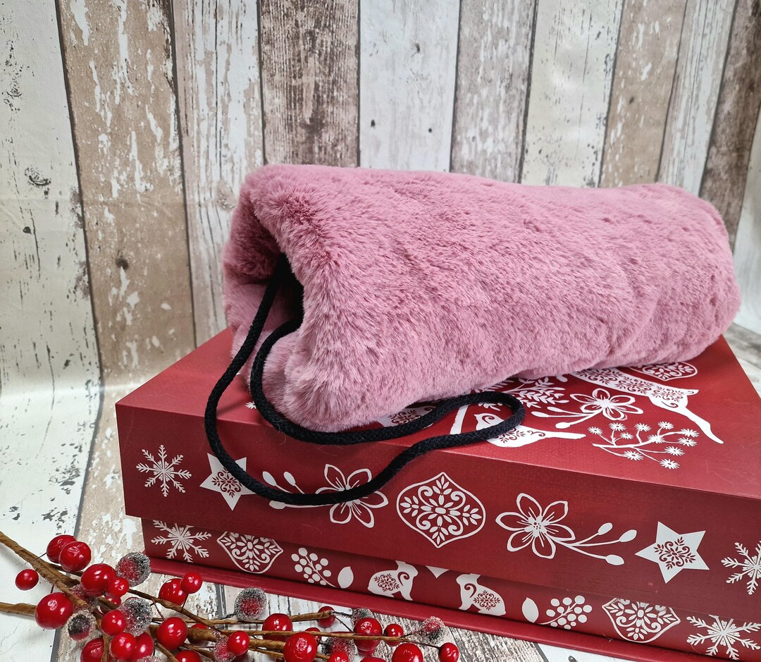 Luxury Dusky Pink Faux Fur Hand Muff: Vintage Style Hand Warmer - Etsy