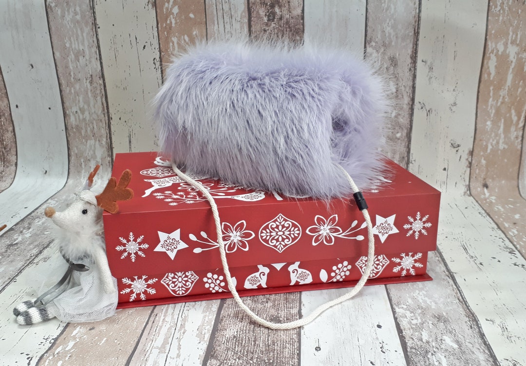 Luxury Lilac Faux Fur Hand Muff, British Made Vintage Style - Etsy