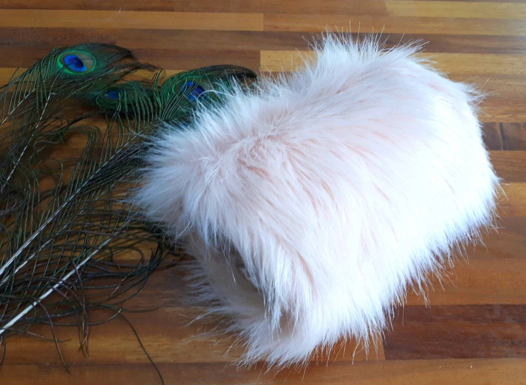 Pink Faux Fur Hand Muff, Women or Girl's Hand Muff, Satin or Fleece ...