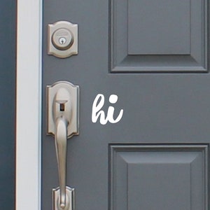 Hi Door Sign Porch Vinyl Decal Front Entry Sticker - Etsy UK