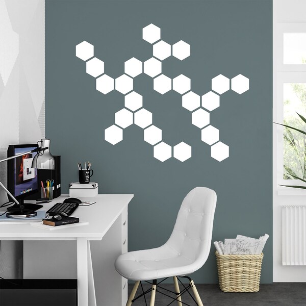 Hexagon Wall Decal - Etsy UK