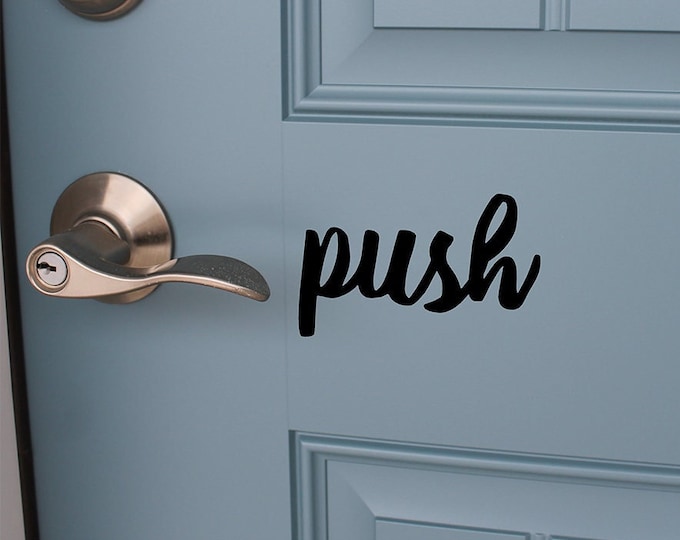 Push Door Decal Front Porch Signs Vinyl Entry Sticker Door Decals for ...