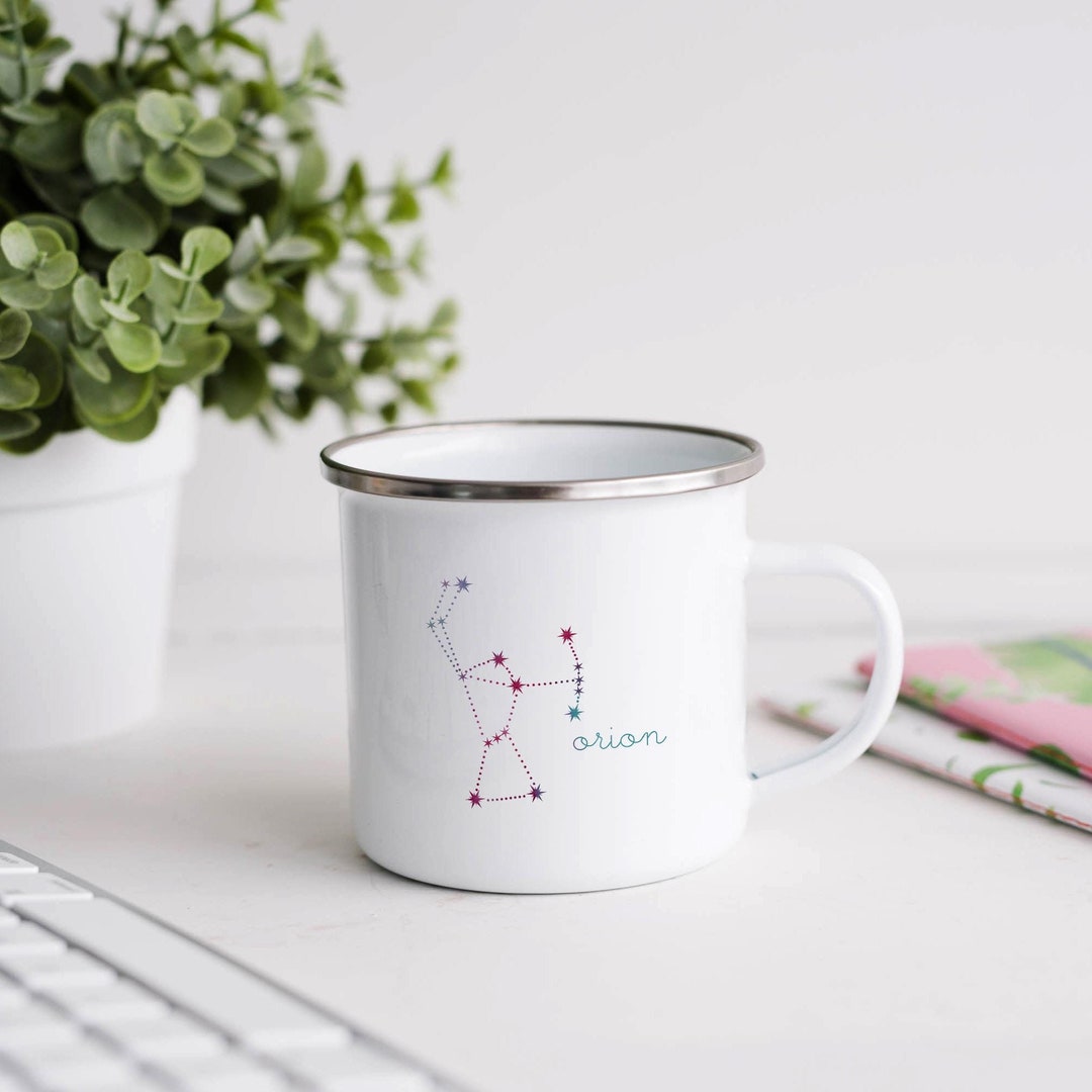 Orion Constellation Enamel Mug, Astronomical Coffee Cup, Perfect Gift ...