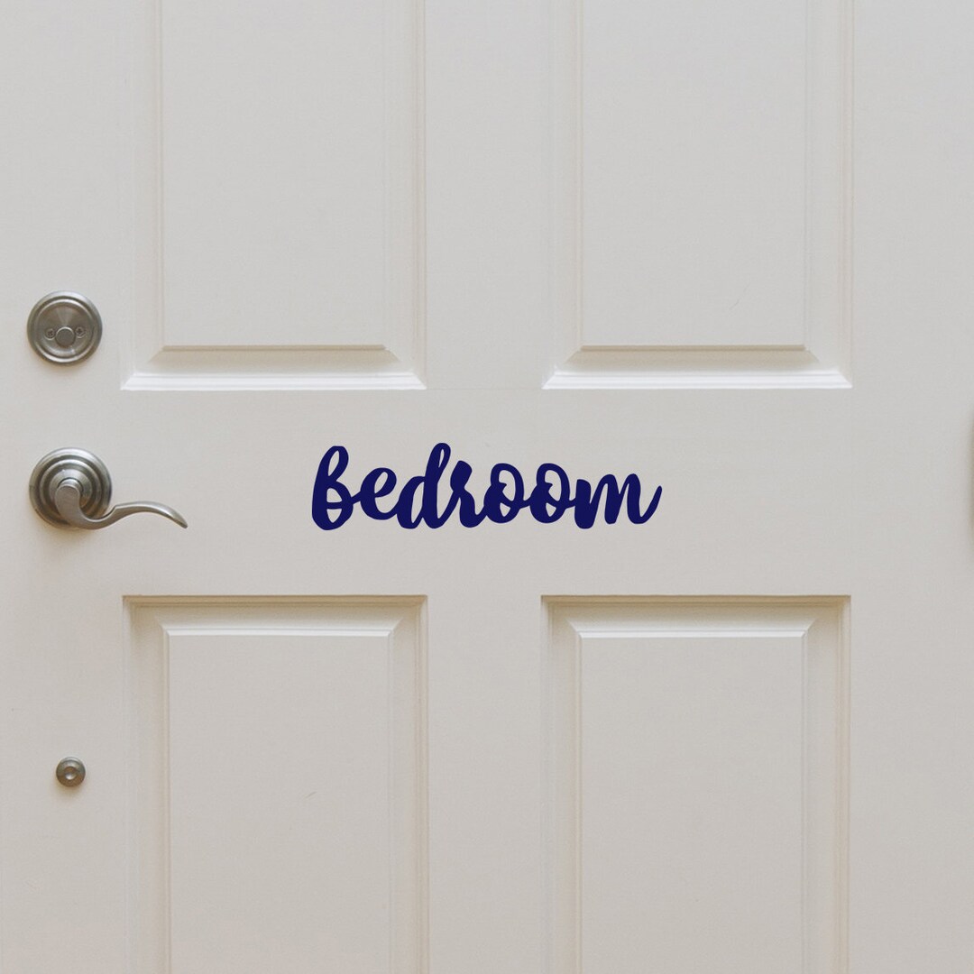 Bedroom Door Sign, Home Vinyl Decal, Room Name Sticker - Etsy