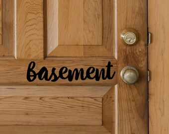 Basement Sign Decal - Etsy