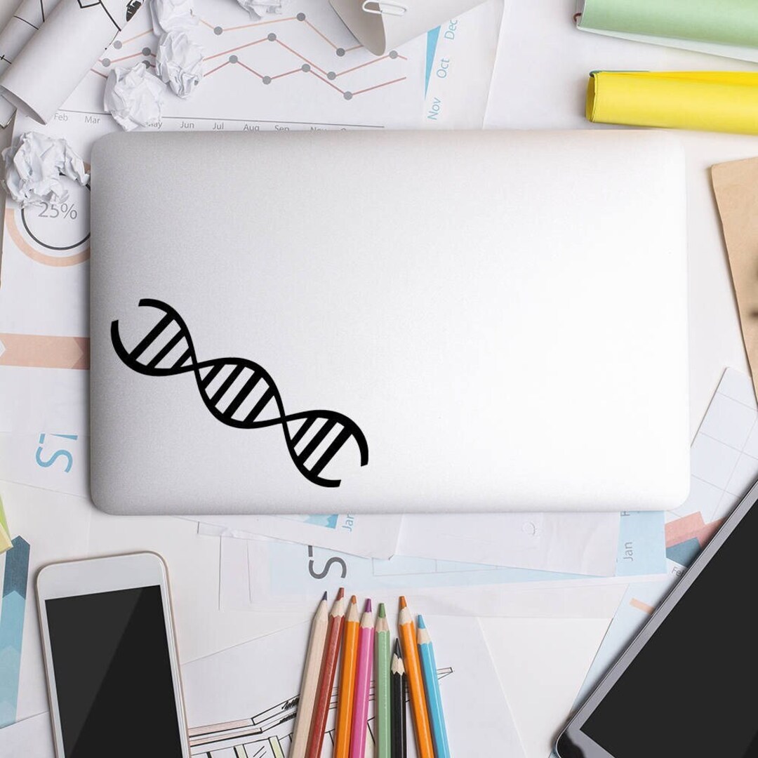 DNA Strand Decal, Science MacBook Sticker, Genetics Laptop Decoration ...