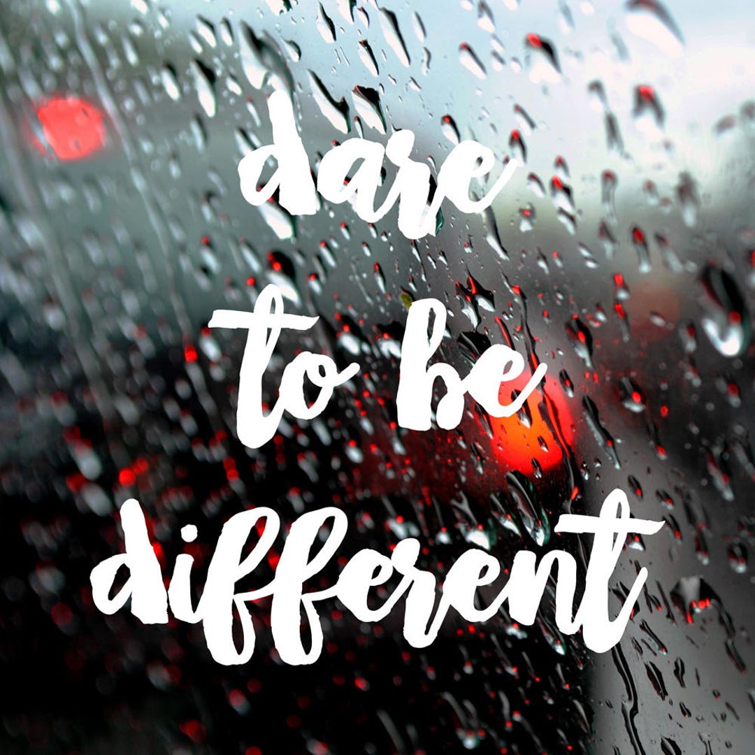 Dare to Be Different, Car Bumper Sticker, Inspiring Window Decal - Etsy
