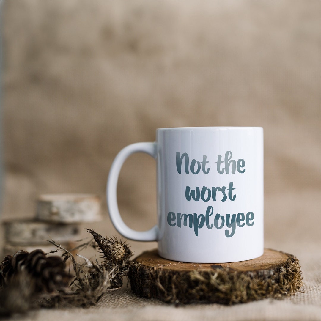 Funny Ceramic Mug not the Worst Employee Gift for Colleague Birthday ...