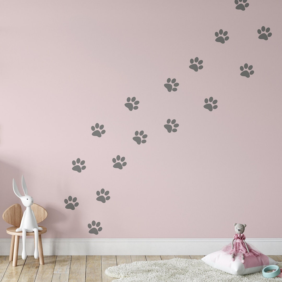 Paw Print Wall Stickers, Wall Pattern Decals, Doggy Room Décor - Etsy