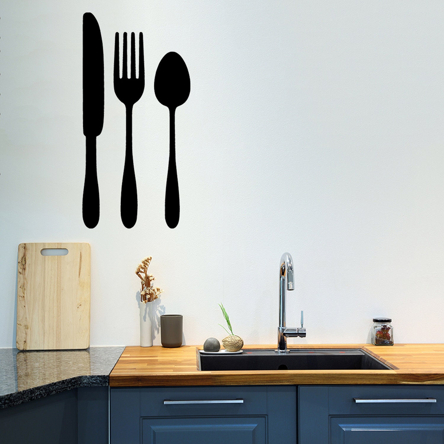 Cutlery Wall Sticker Kitchen Utensils Decal Dining Room - Etsy UK