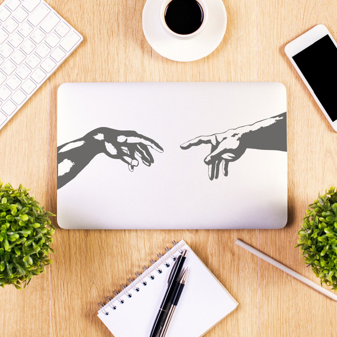 The Creation of Adam, Michelangelo Laptop Decal, MacBook Painting ...