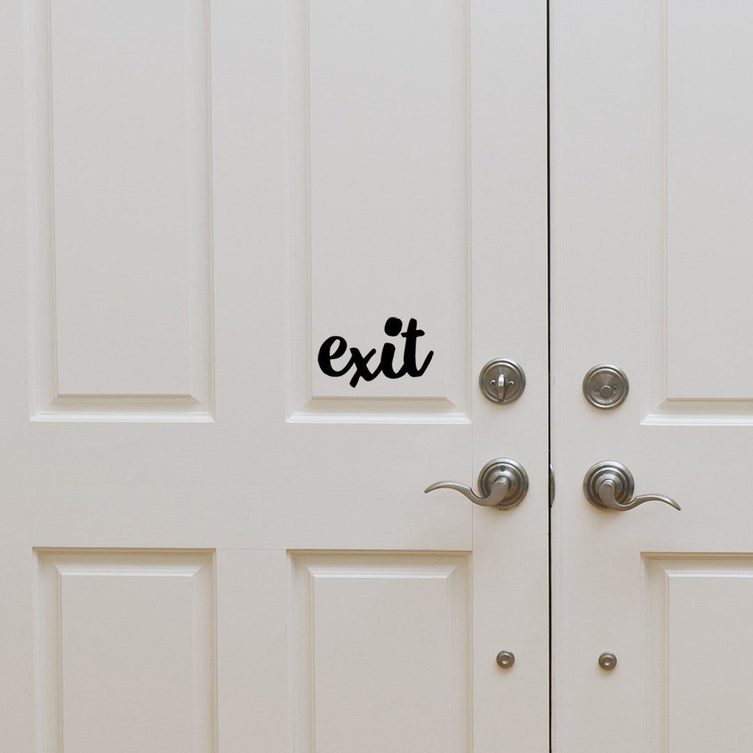 Exit Door Decal Front Porch Sticker Vinyl Leaving Sign - Etsy