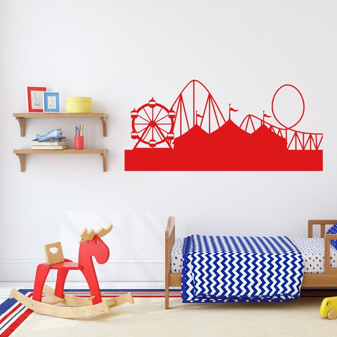 Fairground Silhouette Decal Circus Theme Sticker Carnival - Etsy