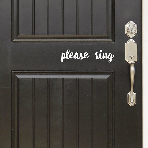 Please Ring Front Door Decal Porch Doorbell Sticker - Etsy