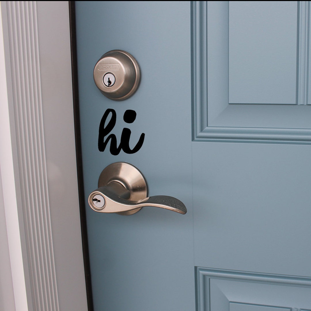 Hi Door Sign, Porch Vinyl Decal, Front Entry Sticker - Etsy UK